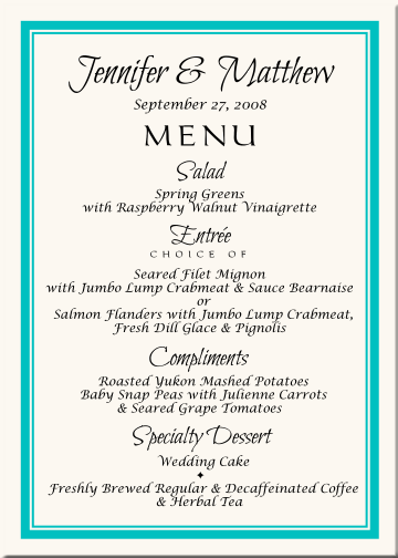 Wedding Menu Cards-Vintage Monogram Menu Cards-Special Event Menu Cards ...