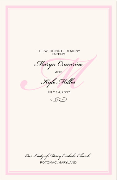 Wedding Programs-Wedding Program Wording-Program Samples-Program ...