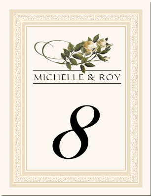 Wedding Table Numbers-Table Names-Custom Monogram Table Number Cards ...