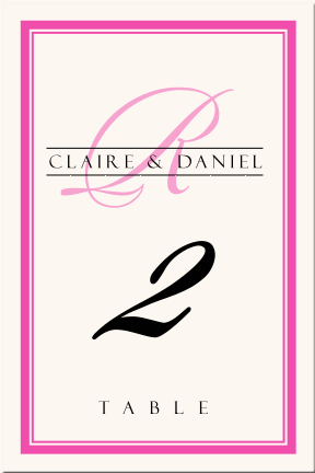 Wedding Table Numbers-Table Names-Custom Monogram Table Number Cards ...
