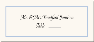 Line Border Placecards-Wedding Reception Accessories-Custom Stationery ...