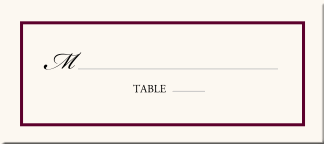 Line Border Placecards-Wedding Reception Accessories-Custom Stationery ...