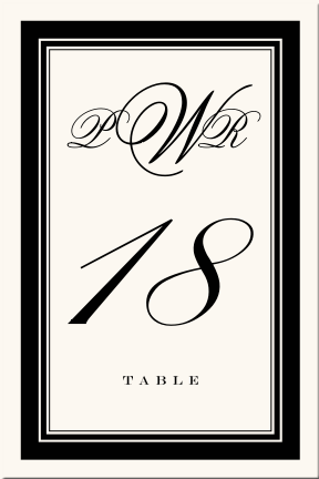 Wedding Table Numbers-Table Names-Custom Monogram Table Number Cards ...
