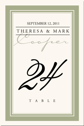 Wedding Table Numbers-Table Names-Custom Monogram Table Number Cards ...