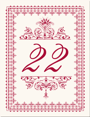 Wedding Table Numbers-Vintage Table Number Designs-Vintage Table Cards ...