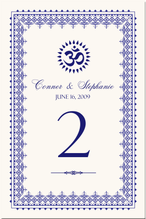 Paisley-Buddhist-Hindu Wedding Table Cards,Indian Table Card Designs ...