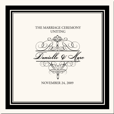 Flourish Monogram Wedding Programs-Custom Monogram Designs-Monogram ...
