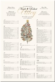 Winter Holiday Wedding-Pine Bough Wedding Programs-Table Numbers-Menu ...