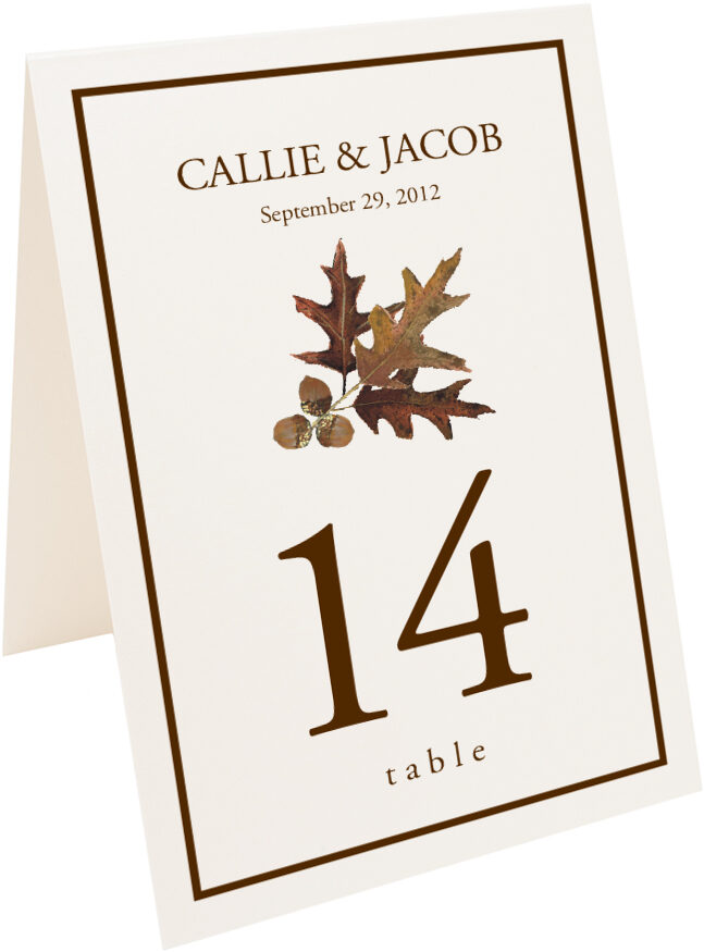 Fall Wedding Table Numbers | Table Number and Table Card Ideas for ...