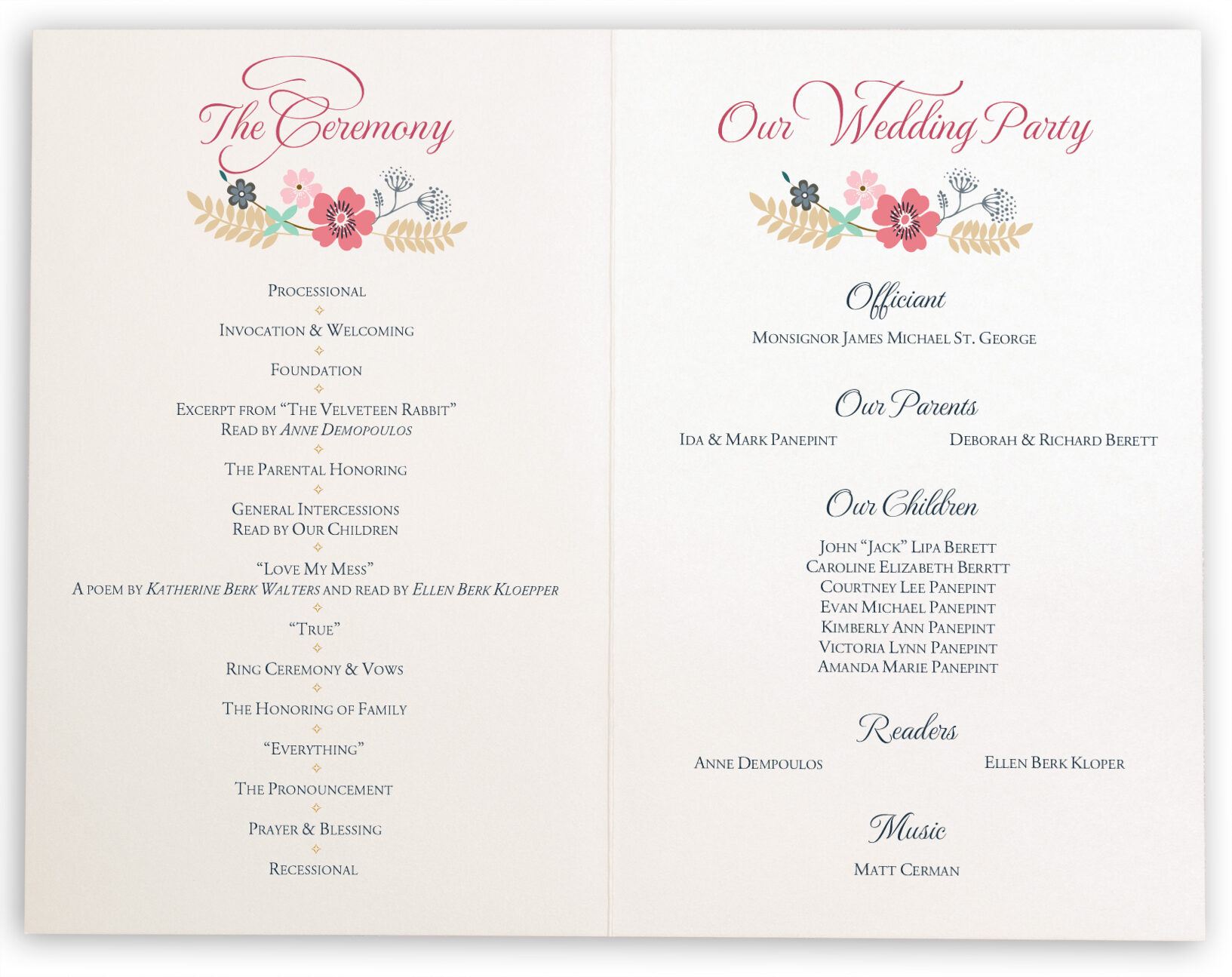 Spring Dance Wedding Programs, Church Programs, Wedding Ceremony ...