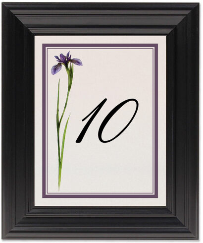Wispy Iris Wedding Table Numbers, Flower Graphics & Table Card Designs ...