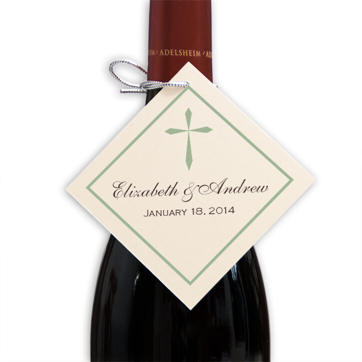 Christian Cross 02 Wedding Favor Tags, Gift Tags, and Hang Tags for ...