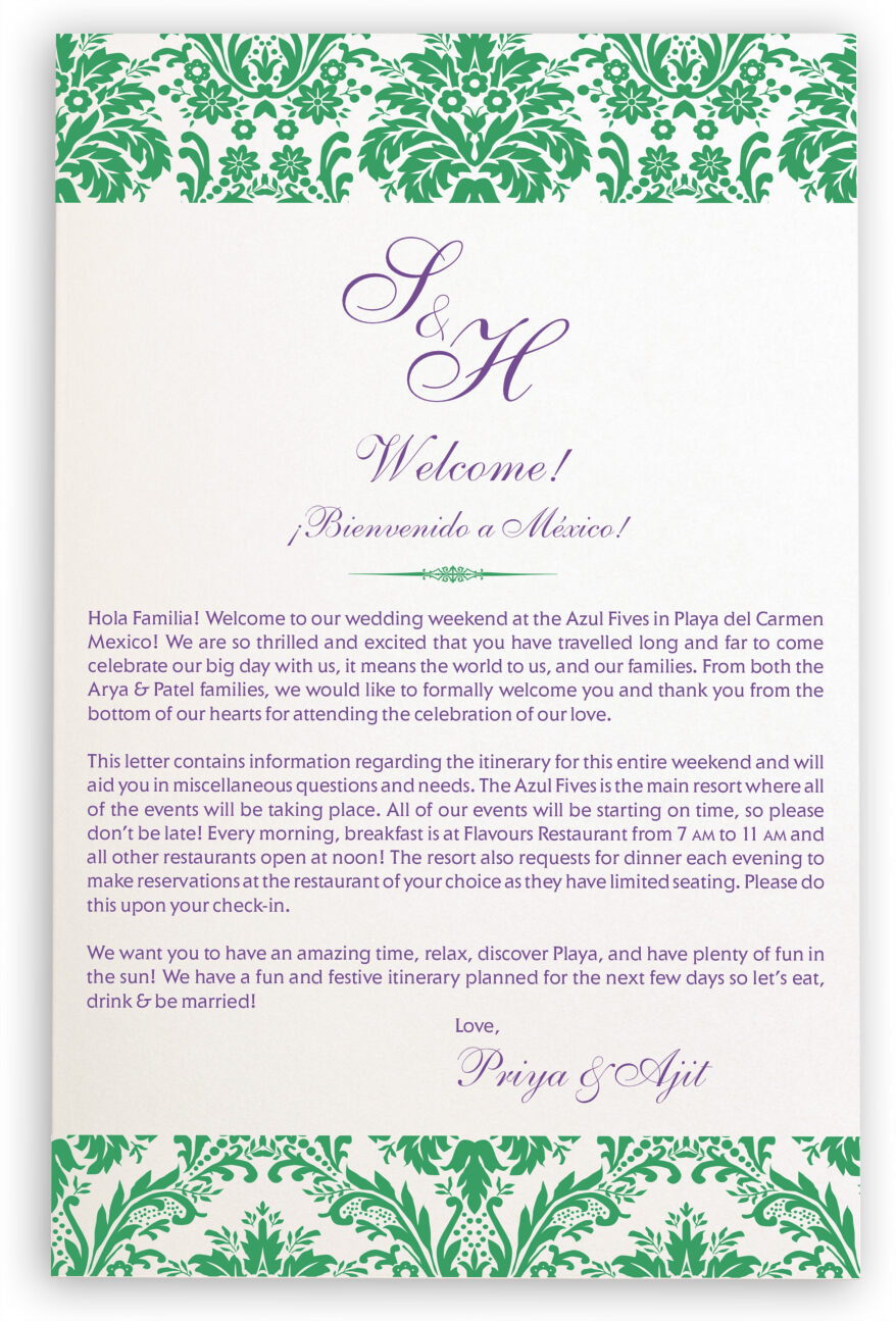 Damask Twist Wedding Programs, Church Programs, and Welcome Letters ...