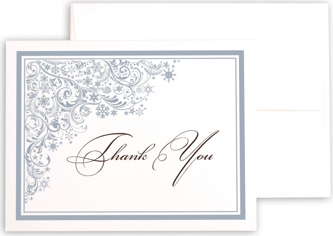 Snowflake Thank You Notes | Thank You Card, Personalized, Wedding Gift ...