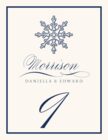 Assorted Winter Snowflake Drawings Wedding Table Numbers, Table Cards ...