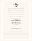 Link Hearts Contemporary Wedding Certificate and Marriage Document with ...