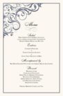 Vintage Wedding Menu Cards | Spiral Swirl Menu Card Custom Design for ...