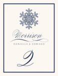 Assorted Winter Snowflake Drawings Wedding Table Numbers, Table Cards ...