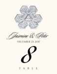 Winter Snowflake Assortment Wedding Table Numbers and Winter and ...