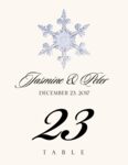 Winter Snowflake Assortment Wedding Table Numbers and Winter and ...