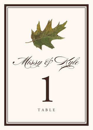 Fall Wedding Table Numbers | Table Number and Table Card Ideas for ...