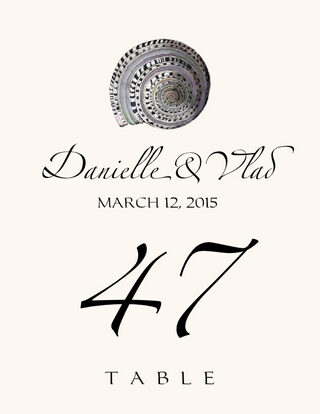 Unique Beach and Seashell Assortment Wedding Table Numbers with a ...