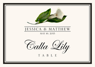 Assorted Flowers and Monogram Spring and Summer Wedding Table Name ...