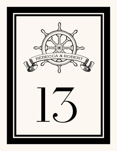 Nautical Wedding Table Numbers | Nautical Theme Table Number and Table ...