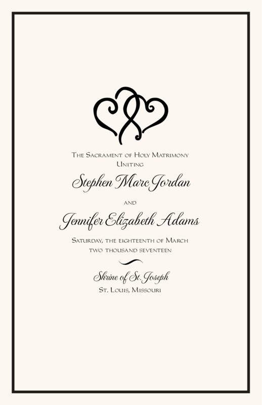 Linked Hearts Wedding Programs, Wedding Ceremony Programs, and Church ...