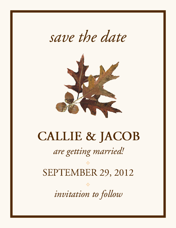 Fall Save the Date Cards | Modern and Contemporary Wedding Save the ...
